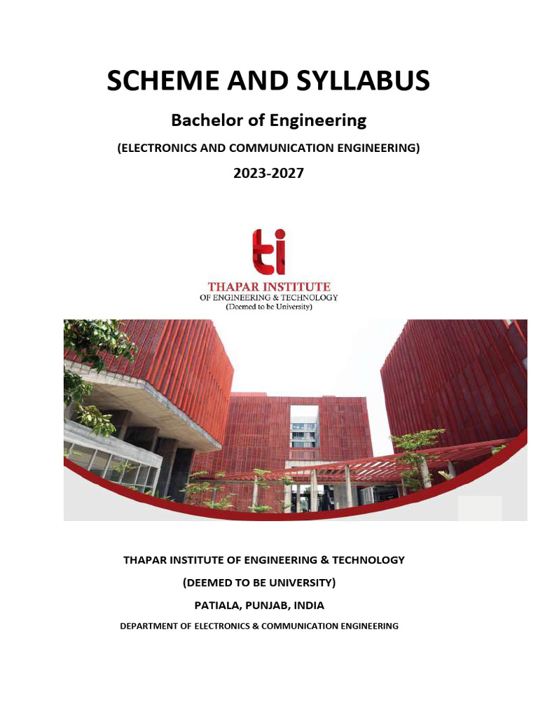 UG ECE 2023 Scheme and Syllabus | PDF | Integral | Waves