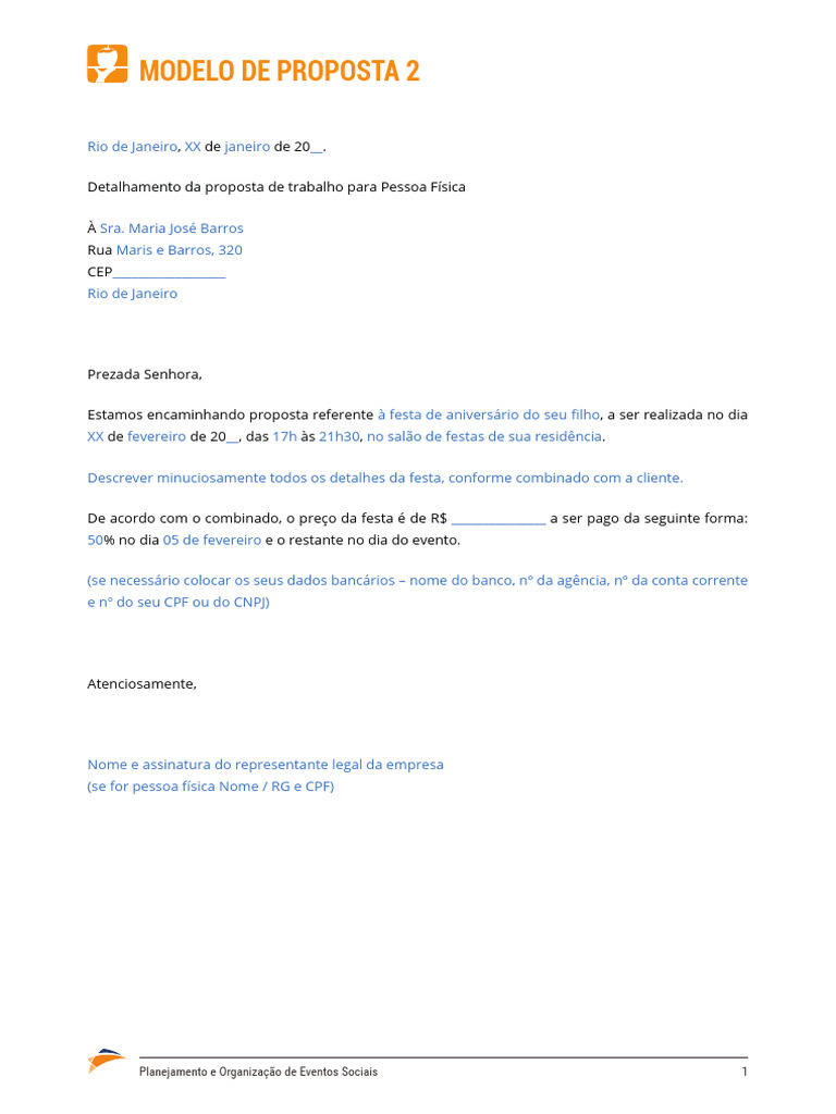 Poes Senac Modelo Proposta 2 | PDF