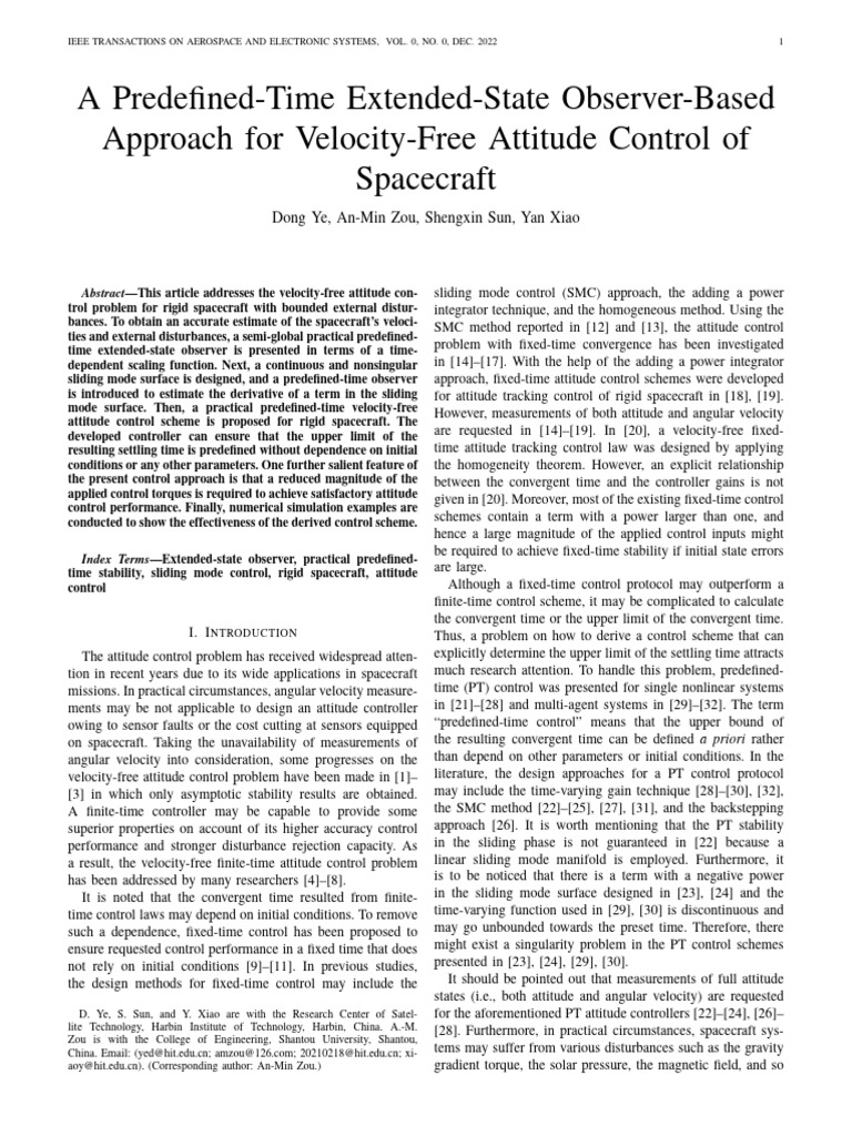 A Predefined Time Extended State Observer Based Approach For Velocity