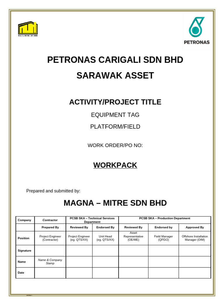 SKA Work Pack Template | PDF | Waste | Waste Management