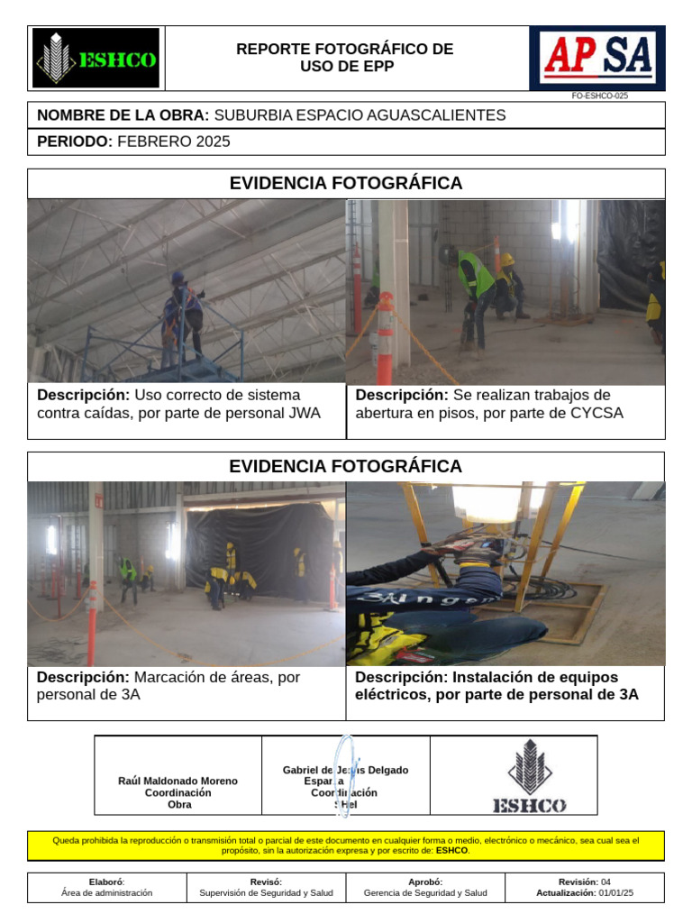 Fo-eshco-025 Rf Uso de Epp Febrero | PDF