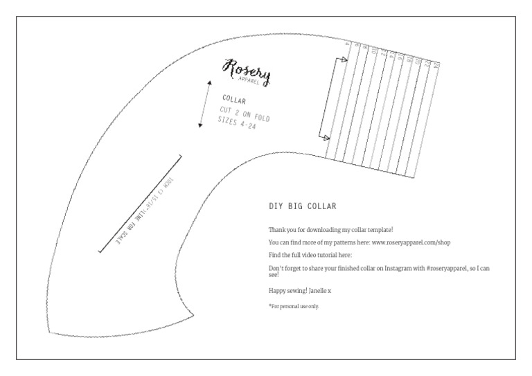 A3 Rosery Collar Template | PDF
