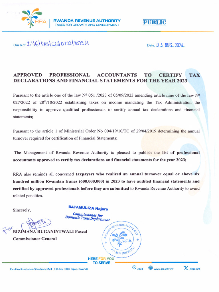 List of Professional Accountants To Certifying Financial Statement 2023 ...