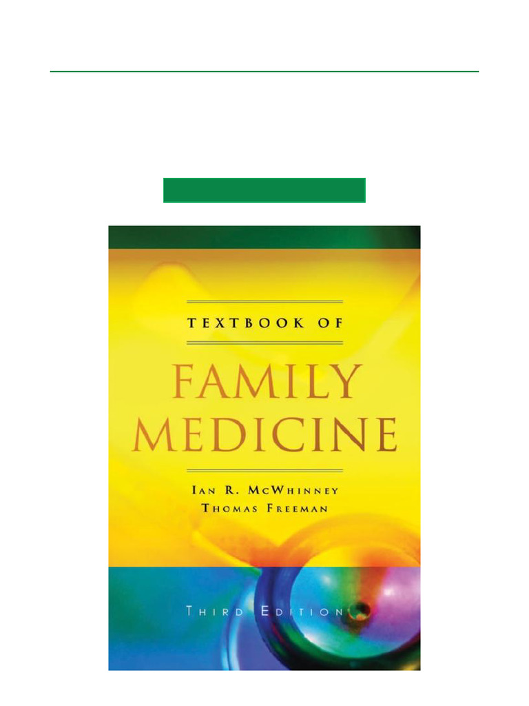 Textbook of Family Medicine, 3rd Edition | PDF | Physician | Chronic ...