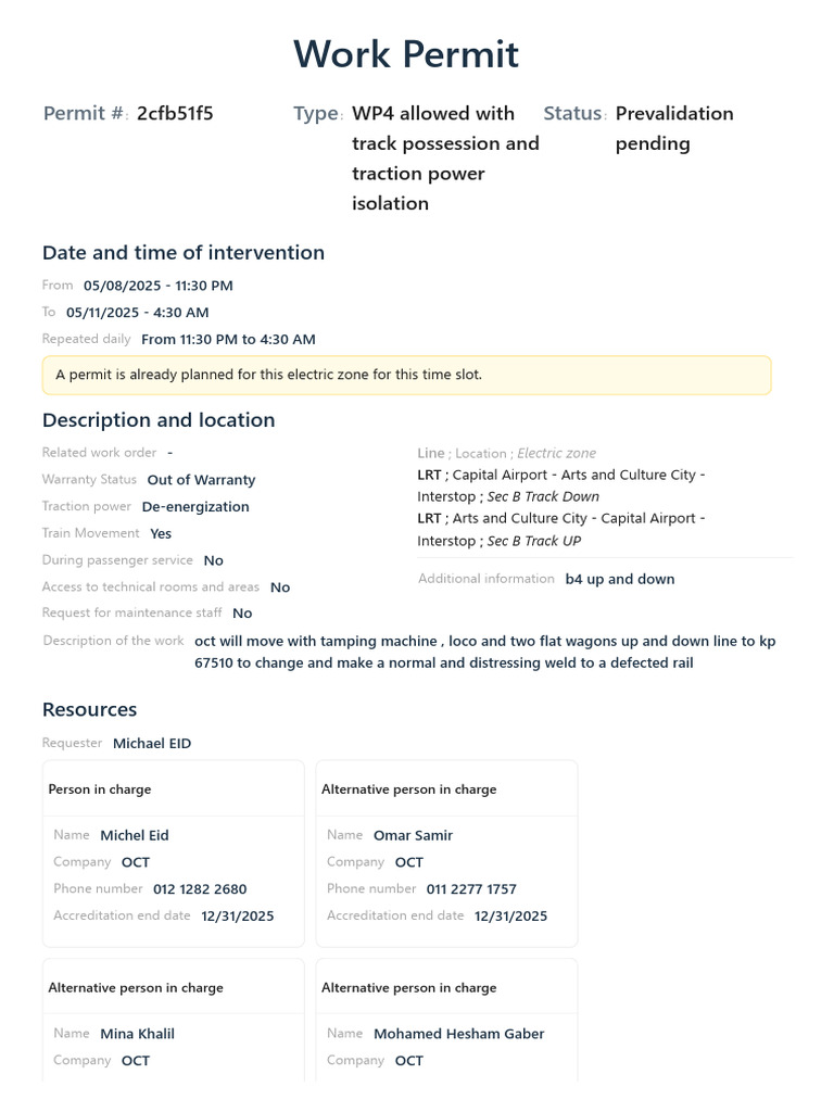 Safetracker Work Permit 2cfb51f5 - Weld | PDF