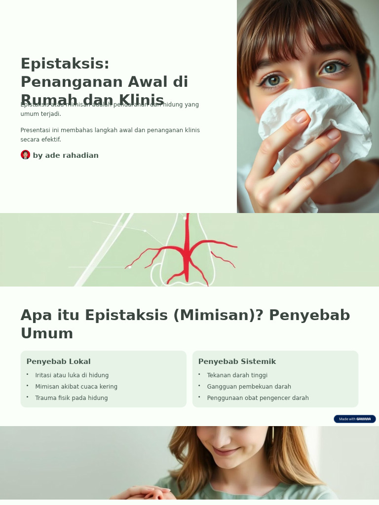 Epistaksis Penanganan Awal Di Rumah Dan Klinis | PDF