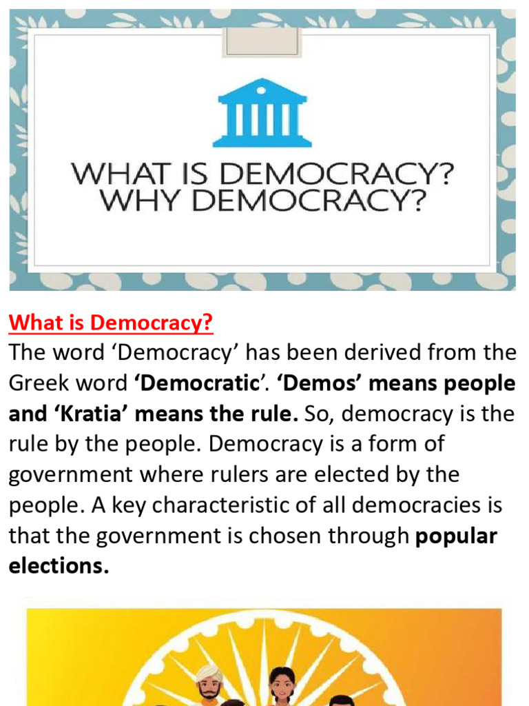 Understanding Democracy and Its Features | PDF | Democracy | Political ...