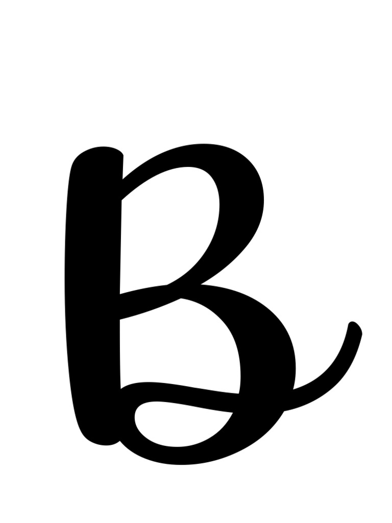 B Mayúscula Fuente Baguet Script | PDF