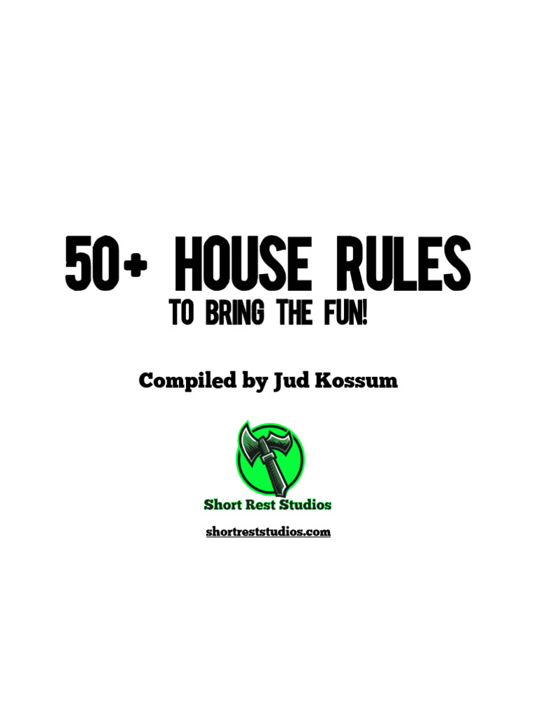 50+ Fun House Rules for RPGs | PDF | Role Playing Games | Gaming