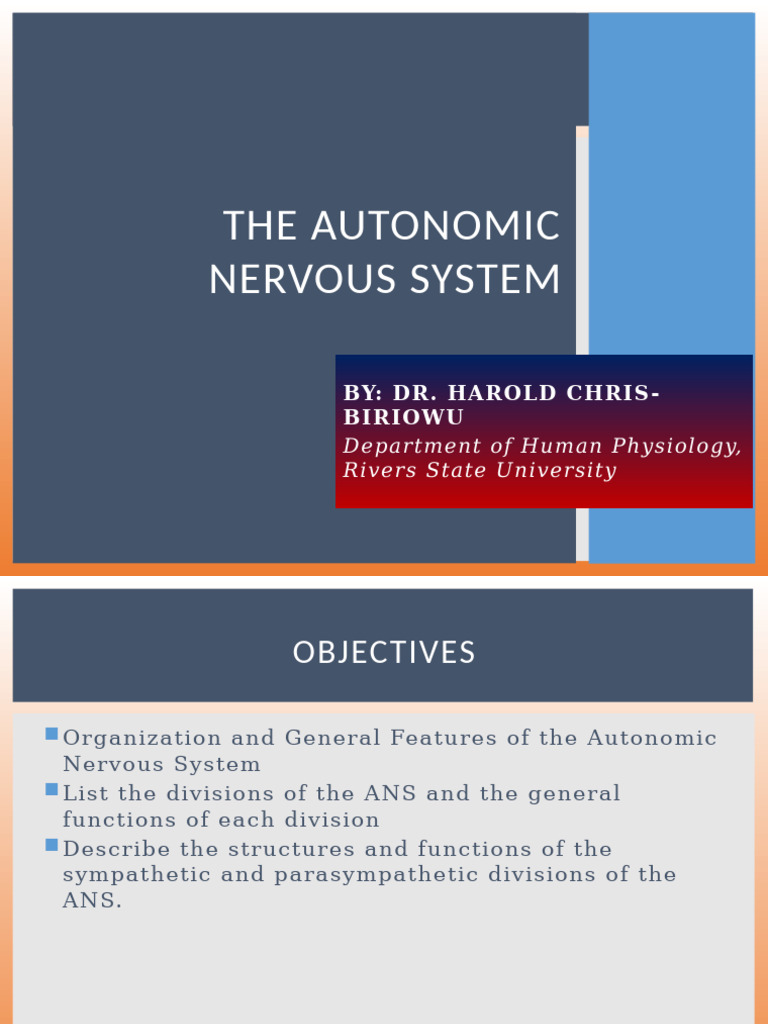 Autonomic Nervous System | PDF | Autonomic Nervous System | Nervous System
