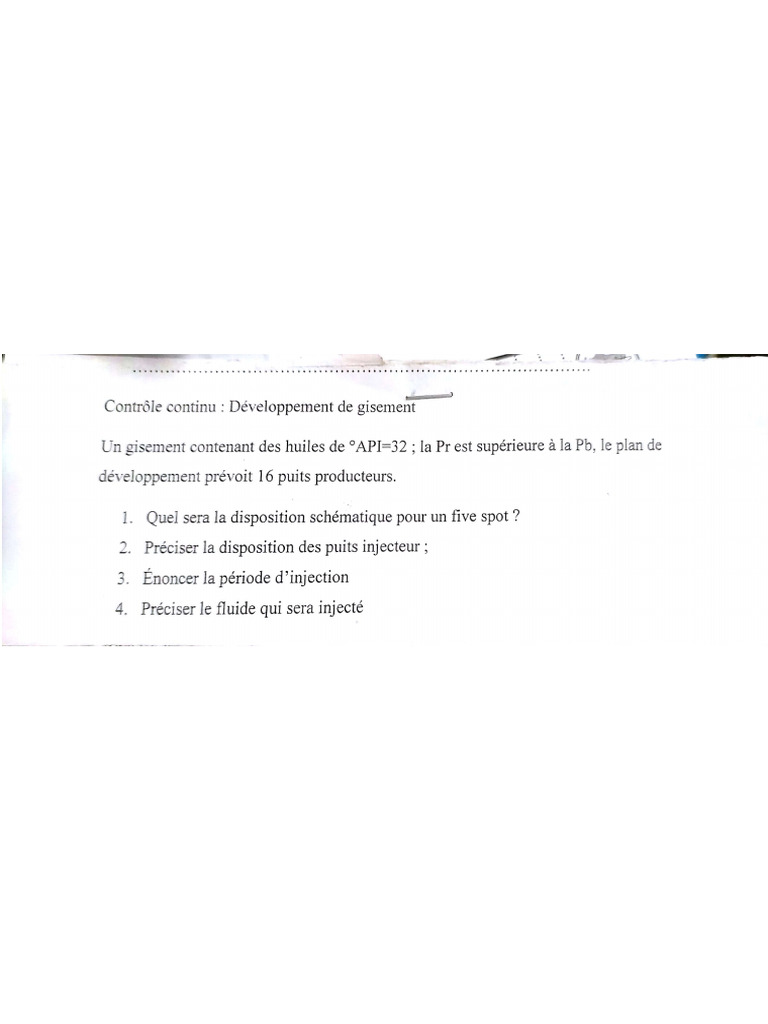 Devpment de Gisement | PDF