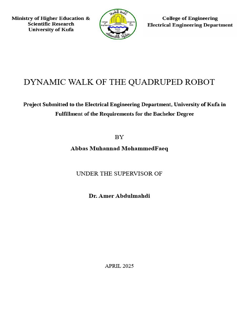 Abbas DWQR | PDF | Horse Gait | Robotics