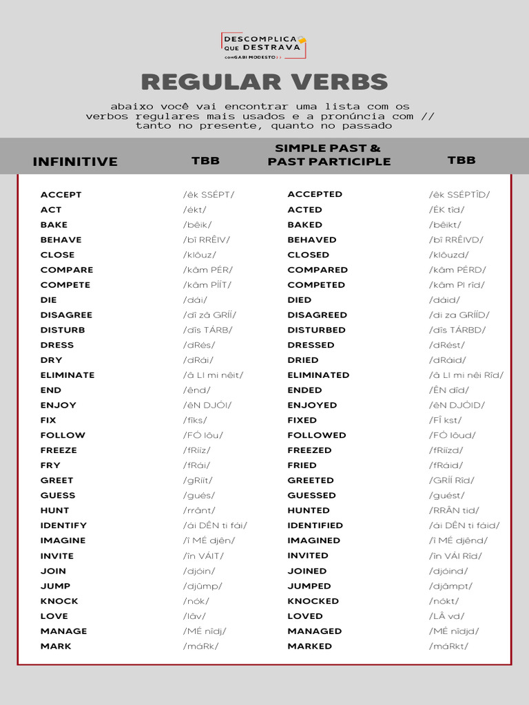 (DQD) TBB - Verbs in The Past | PDF | Language Mechanics | Semantic Units
