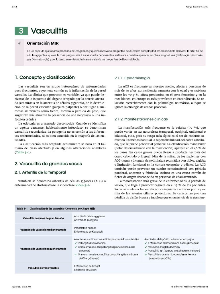 3. Vasculitis | PDF | Inmunología | Medicina