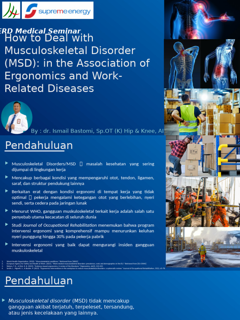 Musculoskeletal Disorders in Association of Ergonomics and Work Related ...