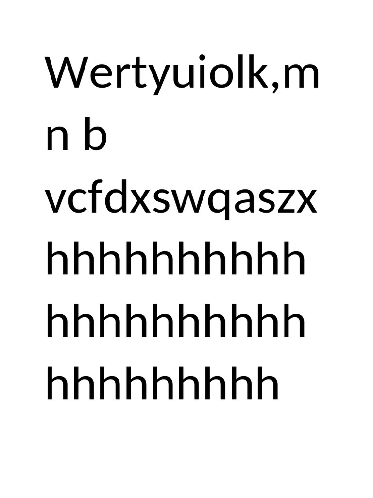 Wertyuiolk, M NB Vcfdxswqaszx HHHHHHHHHH HHHHHHHHHH HHHHHHHHH | PDF