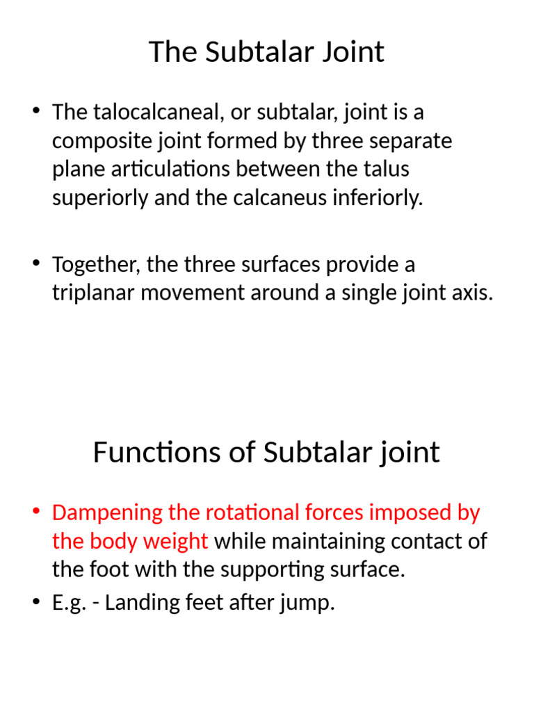 Biomechanics Ankle and Foot | PDF | Anatomical Terms Of Motion | Foot