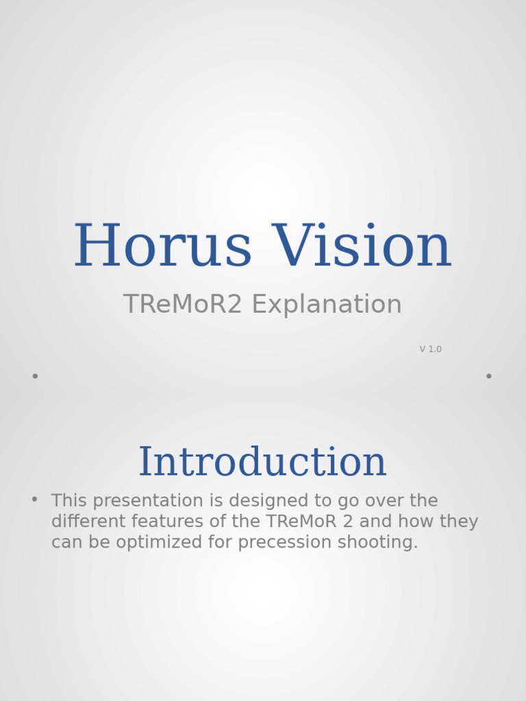 TReMoR 2 Reticle Features Explained | PDF
