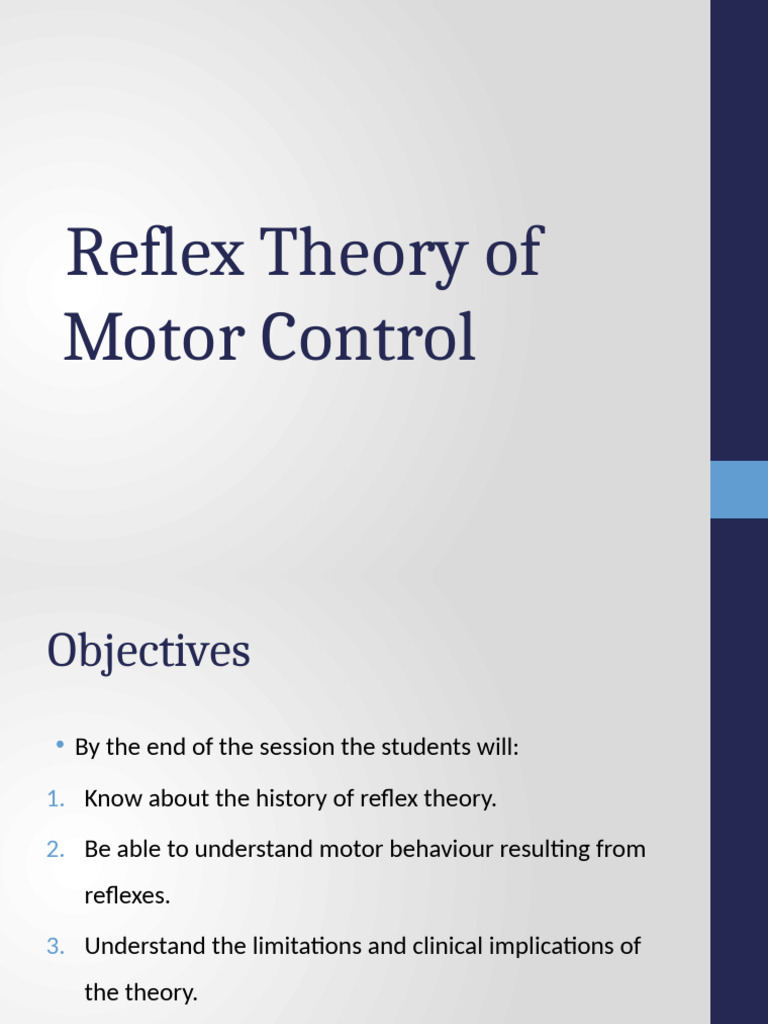 Reflex Theory in Motor Control | PDF | Motor Control | Psychological ...