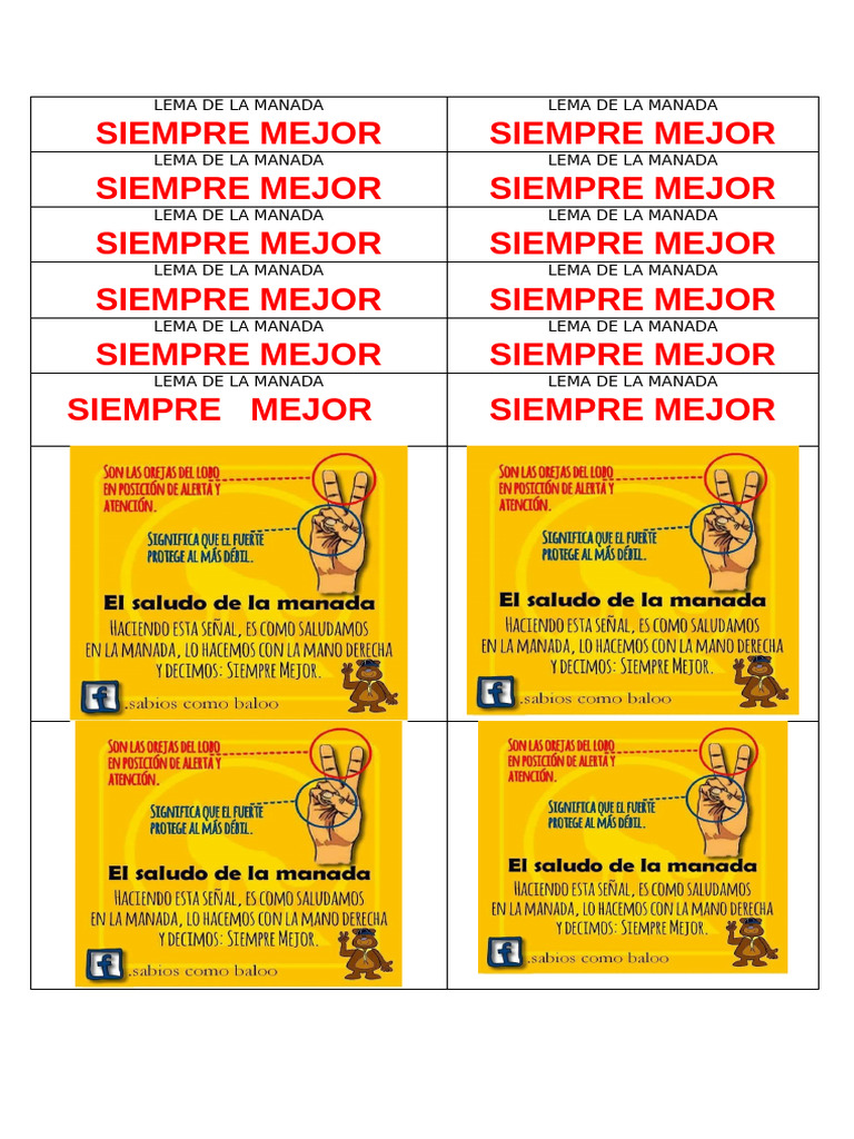 Lema de La Manada Para El Cuaderno | PDF