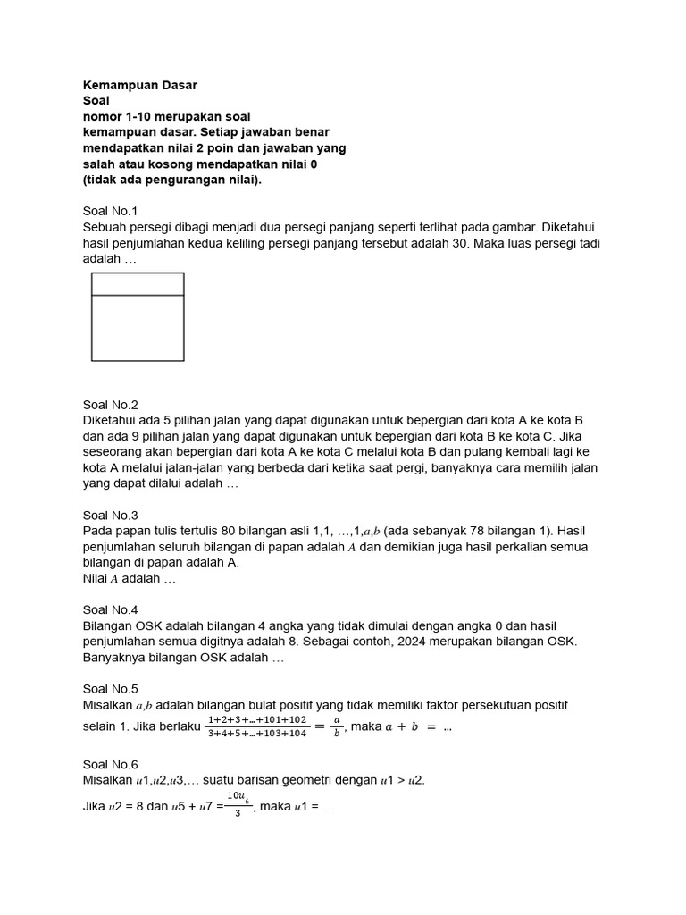 Kumpulan Materi Dan Soal OSN Math | PDF