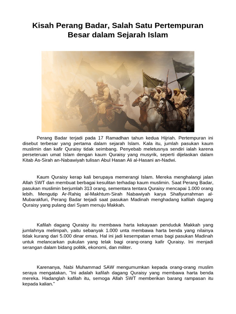 Kisah Perang Badar | PDF