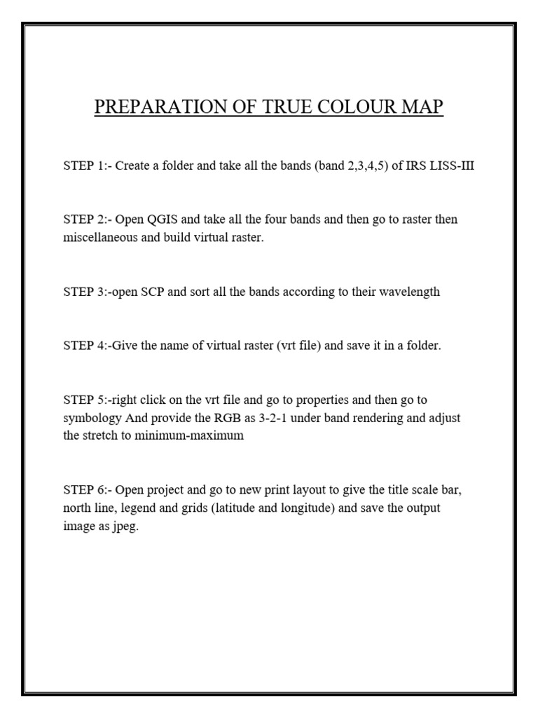 True Colour Map in Qgis | PDF