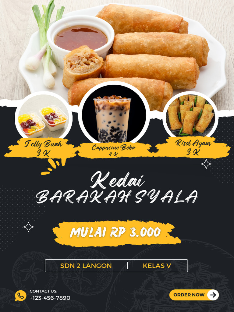 Yellow Modern Food Flyer | PDF