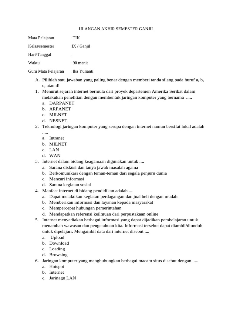 UAS GANIL TIK 8 | PDF