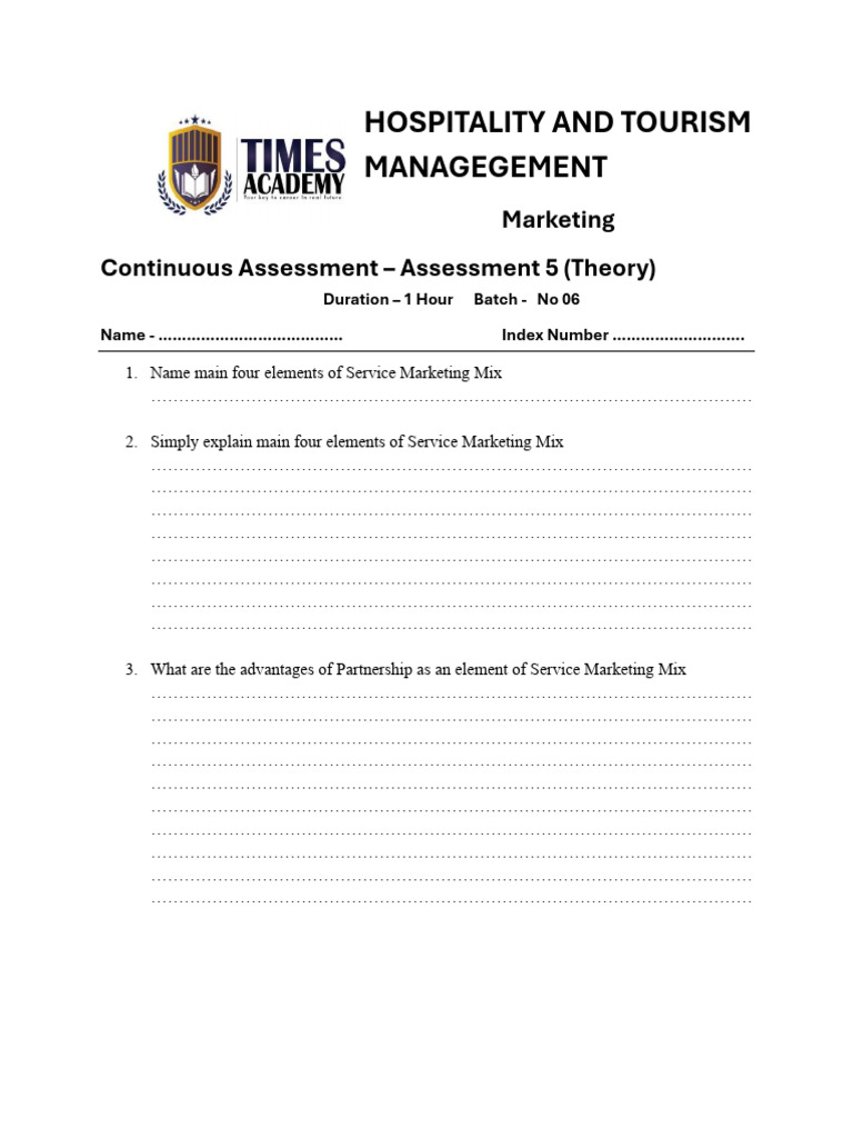 Marketing - Assessment 5 Theory | PDF