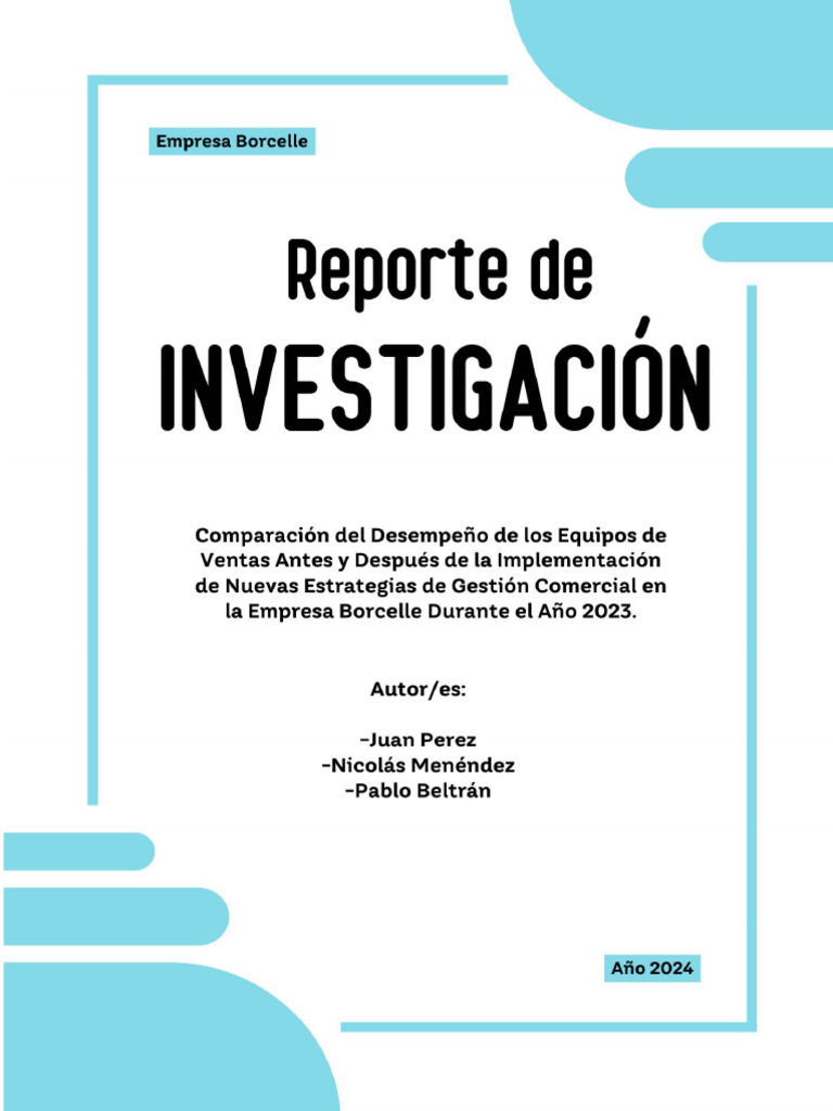 Reporte de Investigación Estadístico | PDF | Método científico | Science