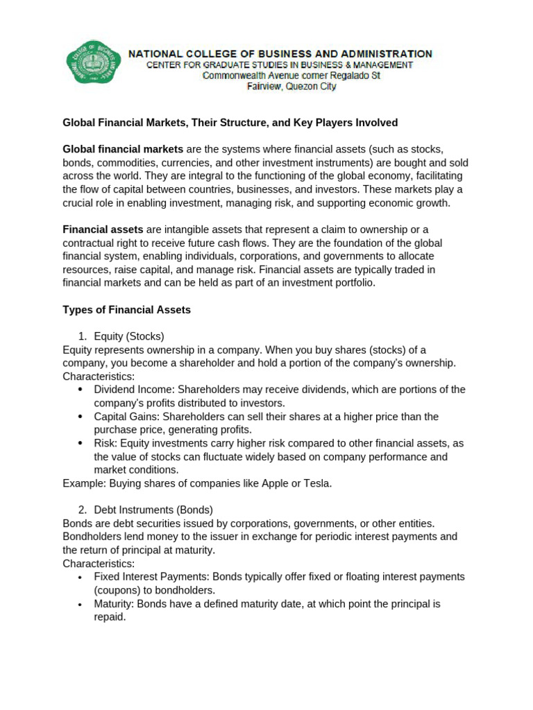 GIB - Global Financial Markets | PDF | Bonds (Finance) | Foreign ...