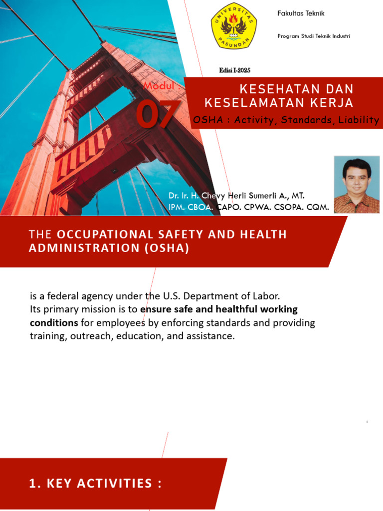 Paparan-7 OSHA, Activity, Standards, And Liability | PDF | Occupational ...