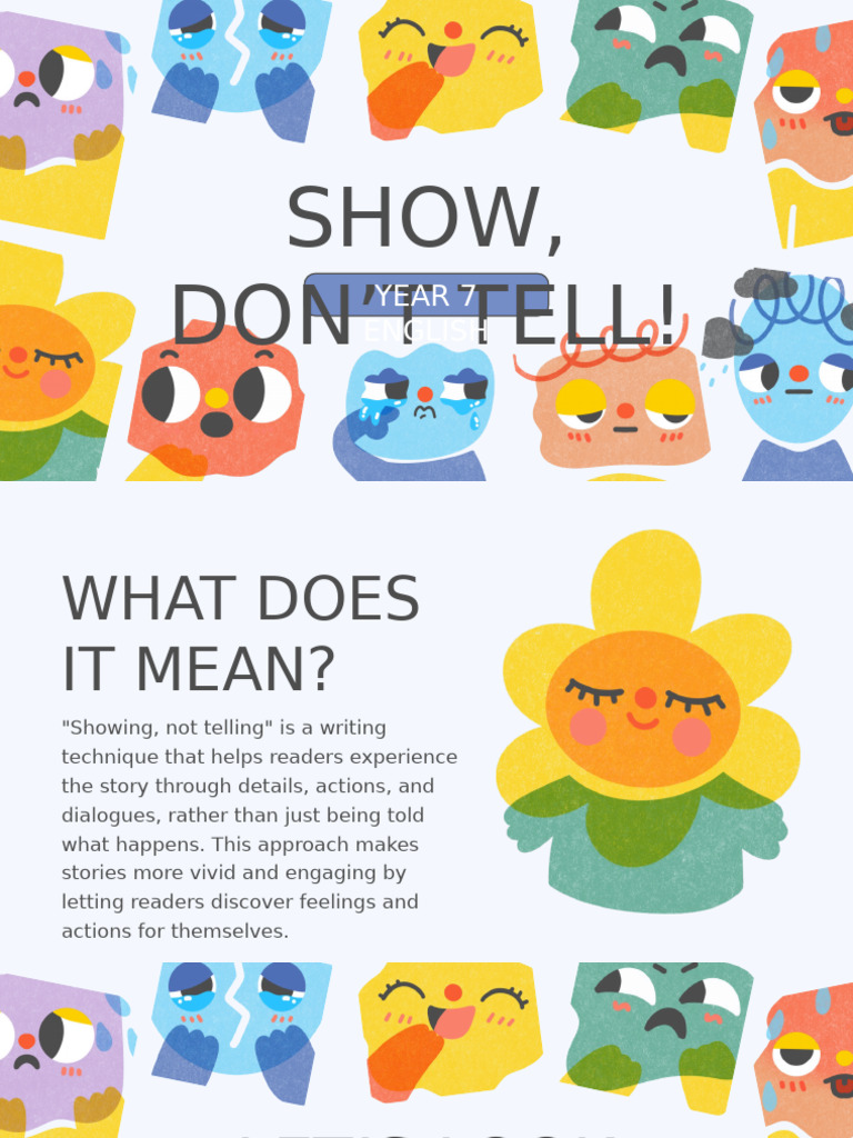 Mastering Show, Don't Tell in Writing | PDF