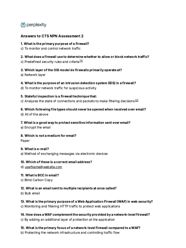 Cyber Security Quiz and Answers | PDF | Firewall (Computing) | Security