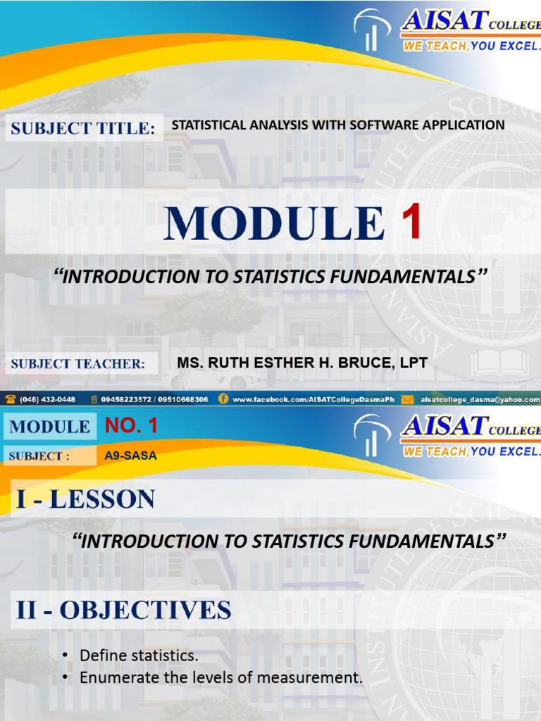 RHB - Module1 AE9 SASA | PDF | Statistics | Level Of Measurement