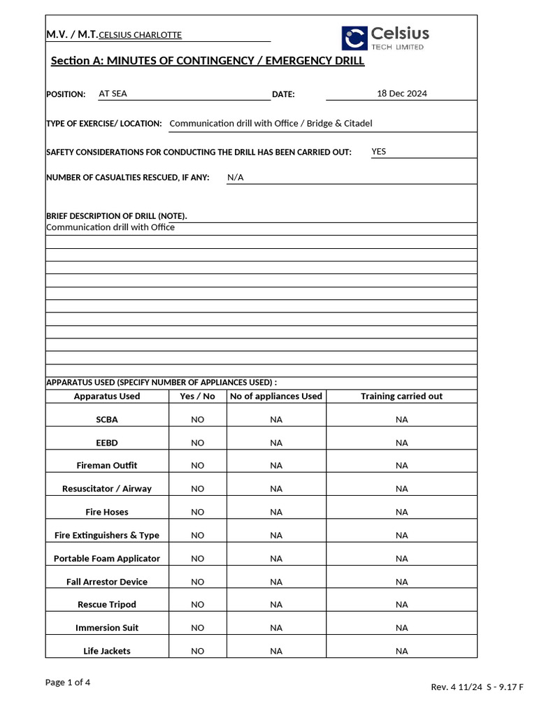 Emergency Communication Drill Report | PDF | Safety