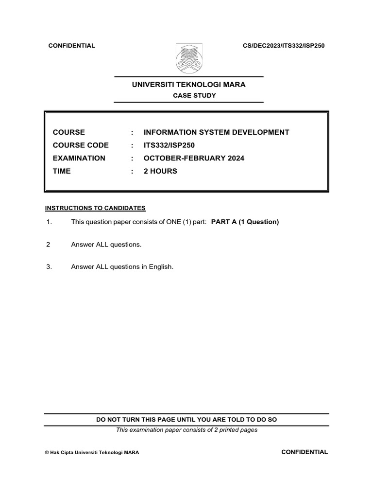 Sample Question Isp250 Case Study Octfeb2024 | PDF | Computing