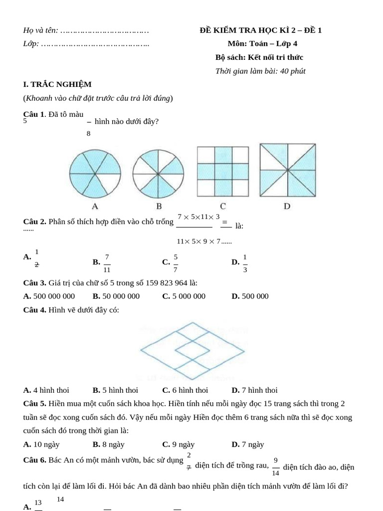 de-kiem-tra-hoc-ki-2-toan-4-ket-noi-tri-thuc-de-so-1-1710597195 | PDF