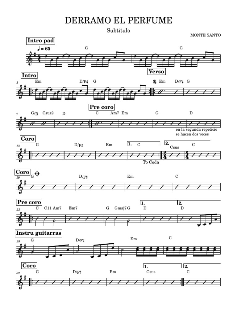 DERRAMO EL PERFUME Alto | PDF