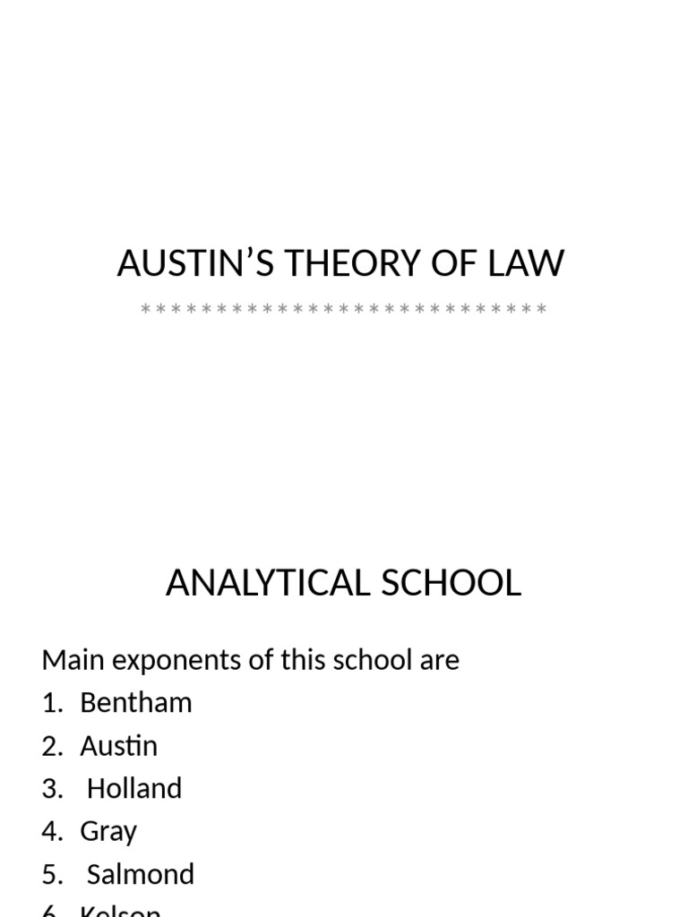 Austin's Command Theory of Law | PDF | Jurisprudence | Applied Philosophy