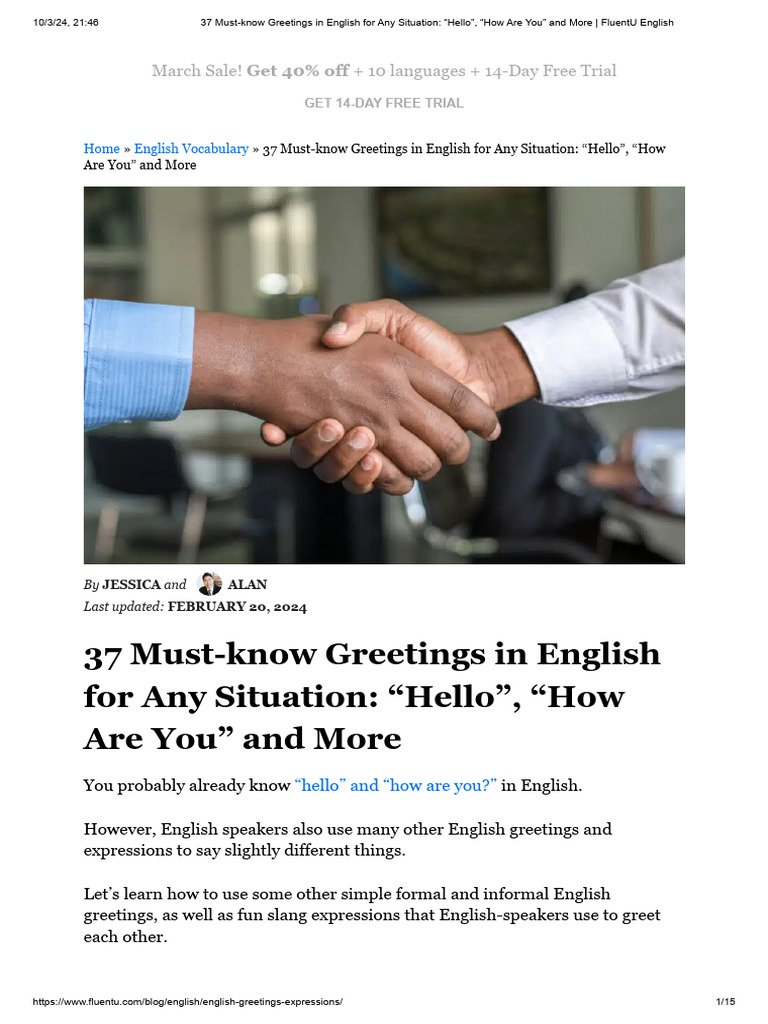 37 Must-know Greetings in English for Any Situation_ “Hello”, “How Are ...