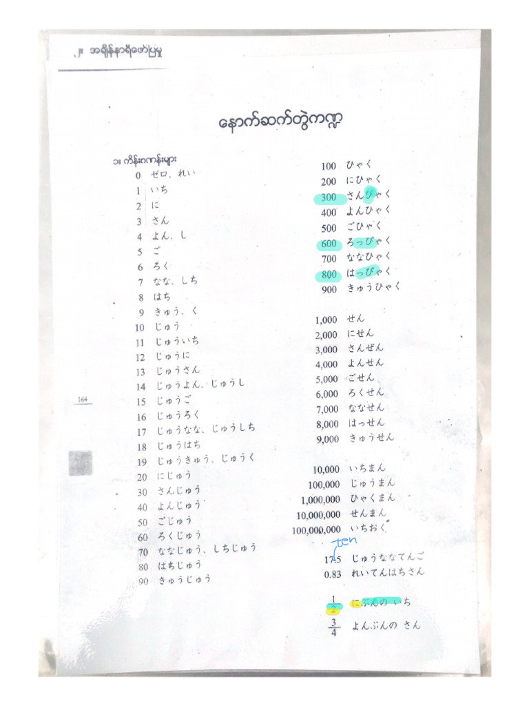 Numbers JP | PDF