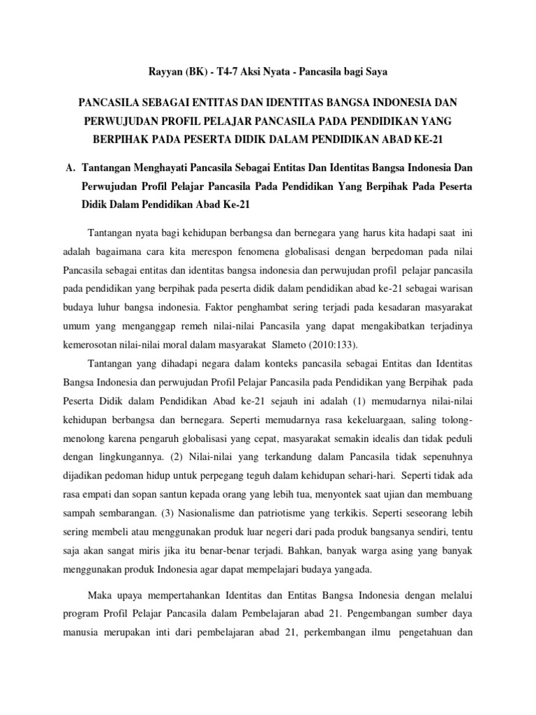 Pancasila: Identitas dan Entitas Bangsa | PDF