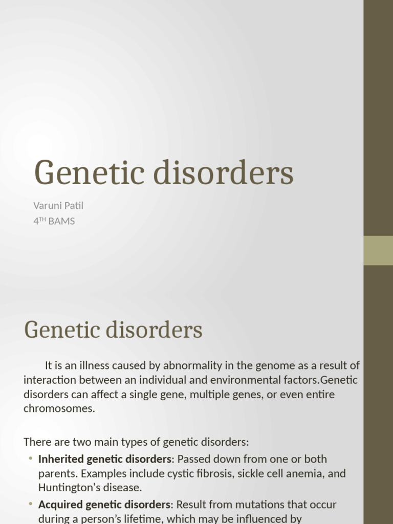 Genetic Disorders 2 | PDF | Genetic Disorder | Genetics