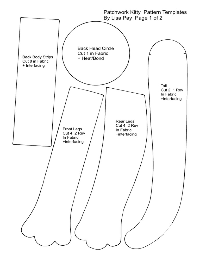 Patchwork Kitty Sewing Pattern Guide | PDF