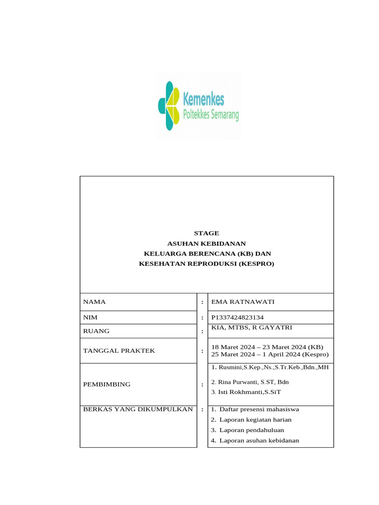 Absensi, Lembar Keg,& Lem Bim KB - Ema | PDF