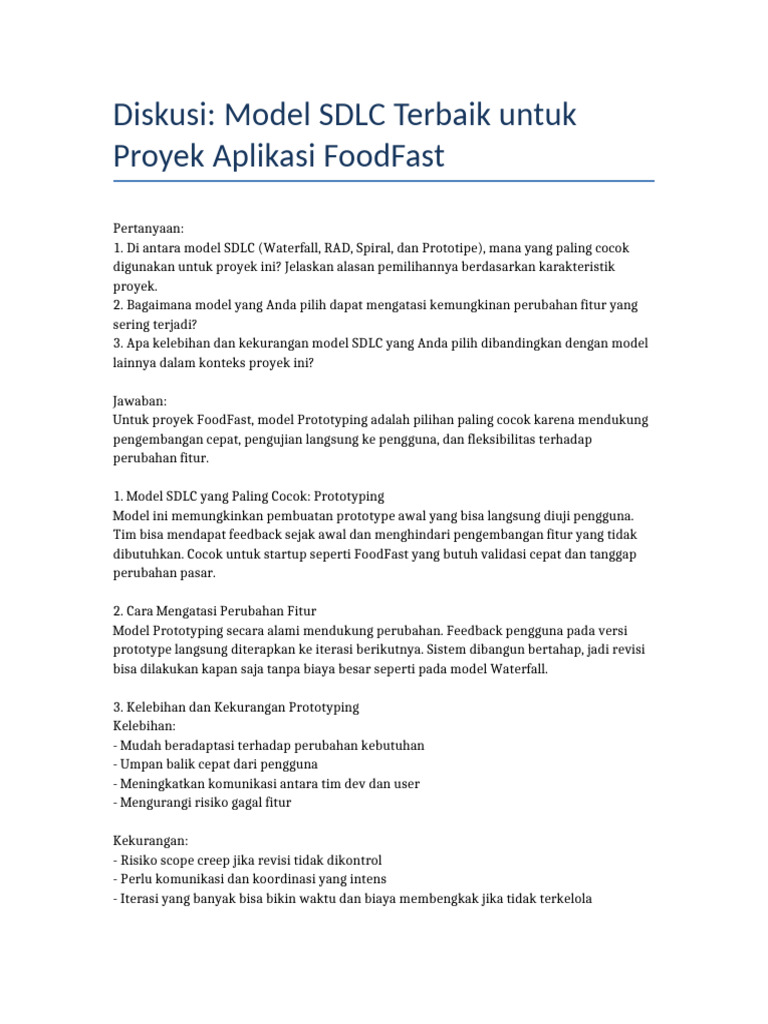Model Prototyping untuk Aplikasi FoodFast | PDF