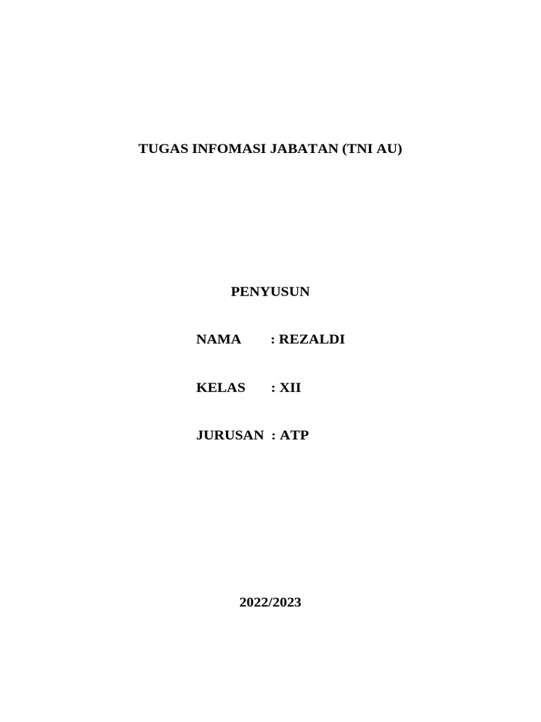 Tugas Format Jabatan | PDF