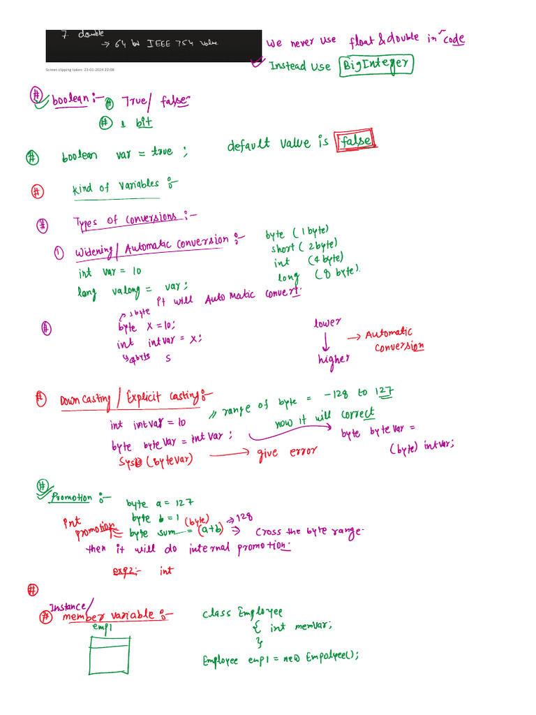 Variables in Java3 | PDF